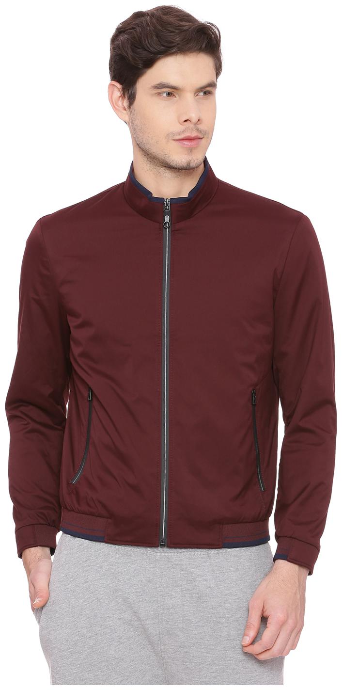 Buy BASICS Men Red Solid Regular Fit Ethnic Jacket Online at Low Prices ...