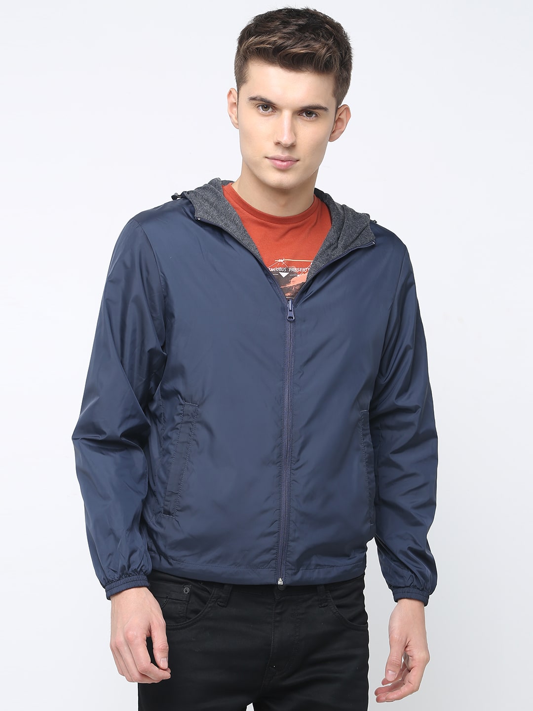 Buy BASICS Men Blue Solid Regular Fit Ethnic Jacket Online at Low ...