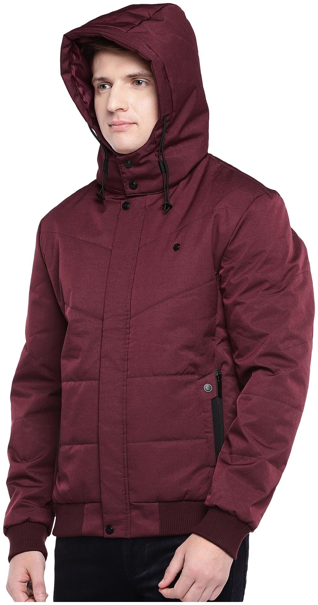 Buy Killer Men Maroon Solid Down jacket Online at Low Prices in India ...