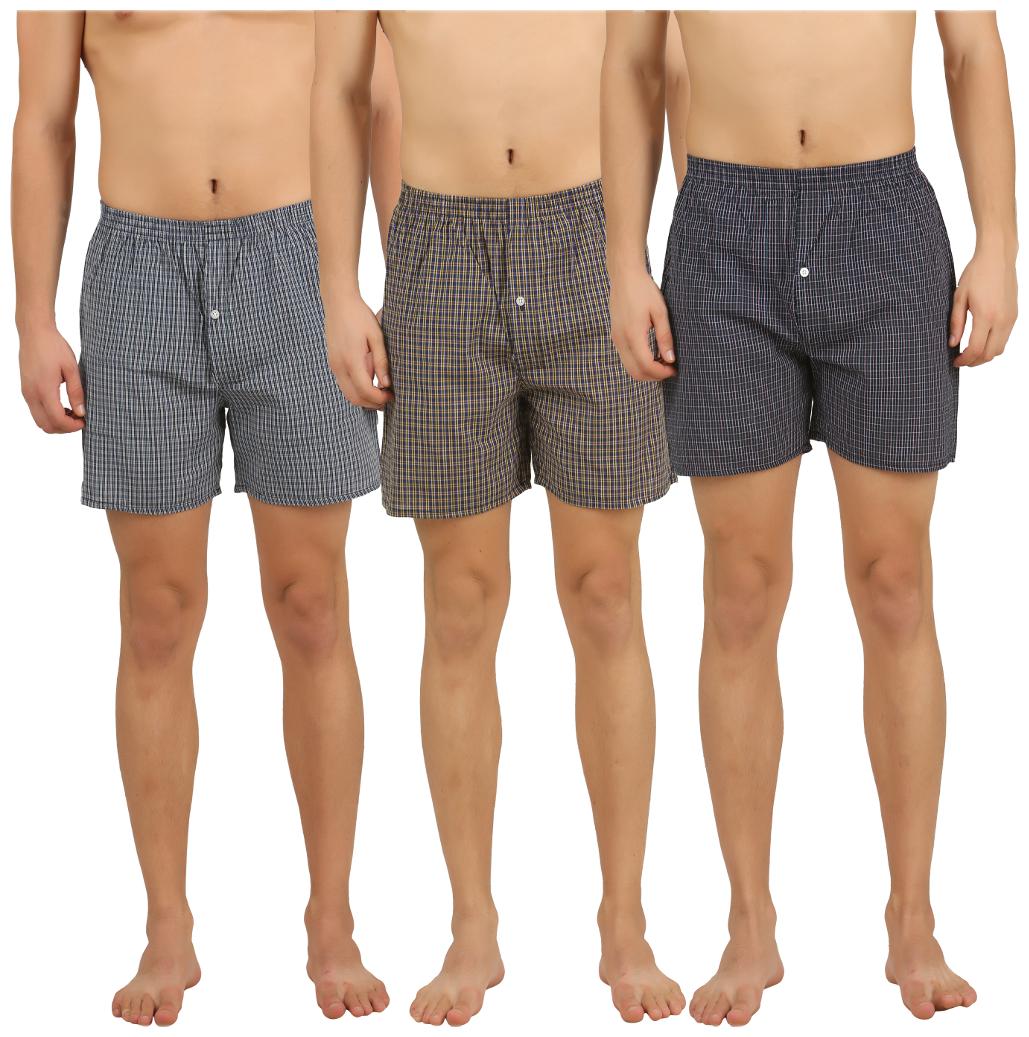 Buy Lucky Roger Men's Assorted Boxers (Pack of 3) Online at Low Prices ...