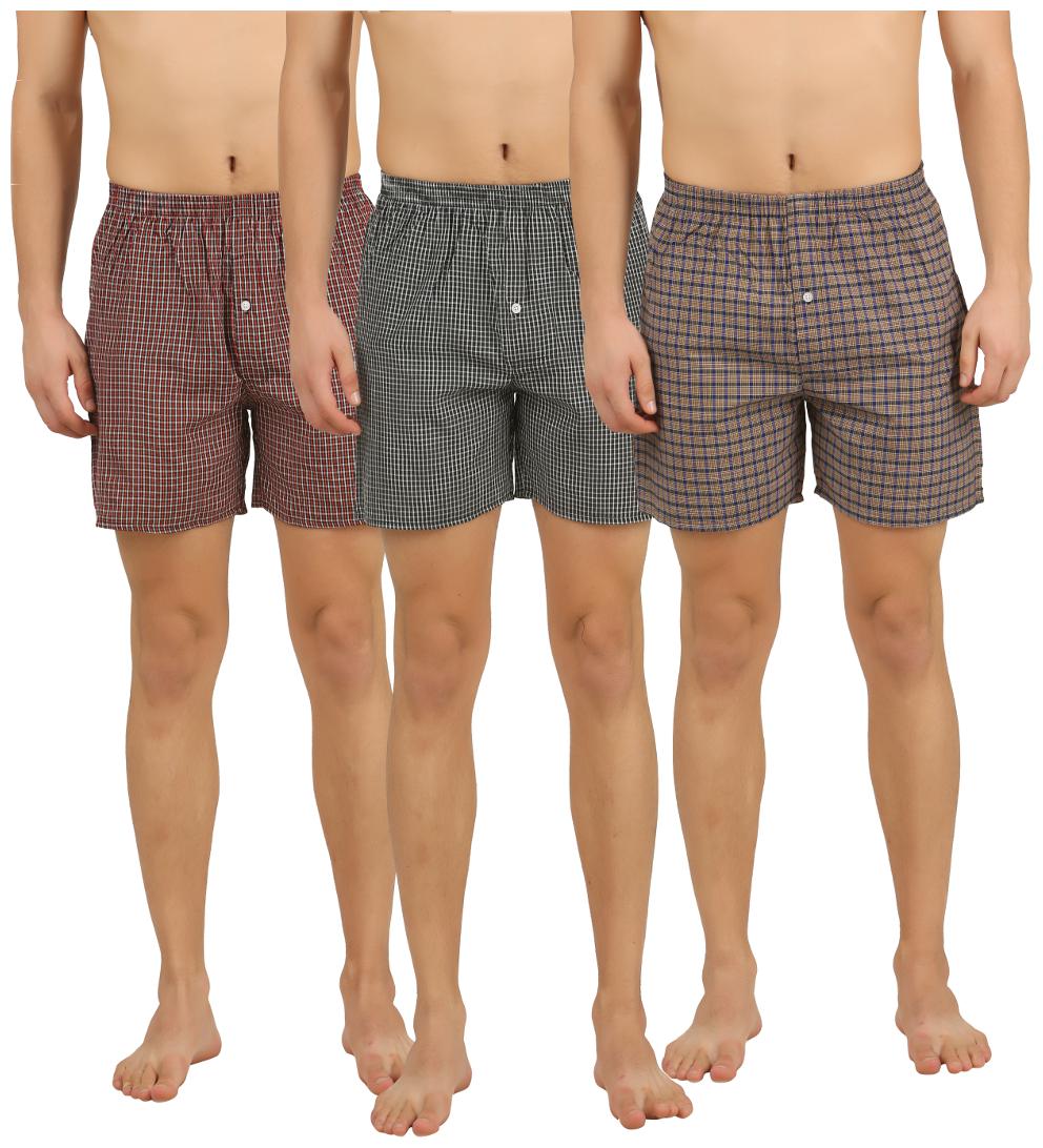 Buy Lucky Roger Men's Assorted Boxers (Pack of 3) Online at Low Prices ...
