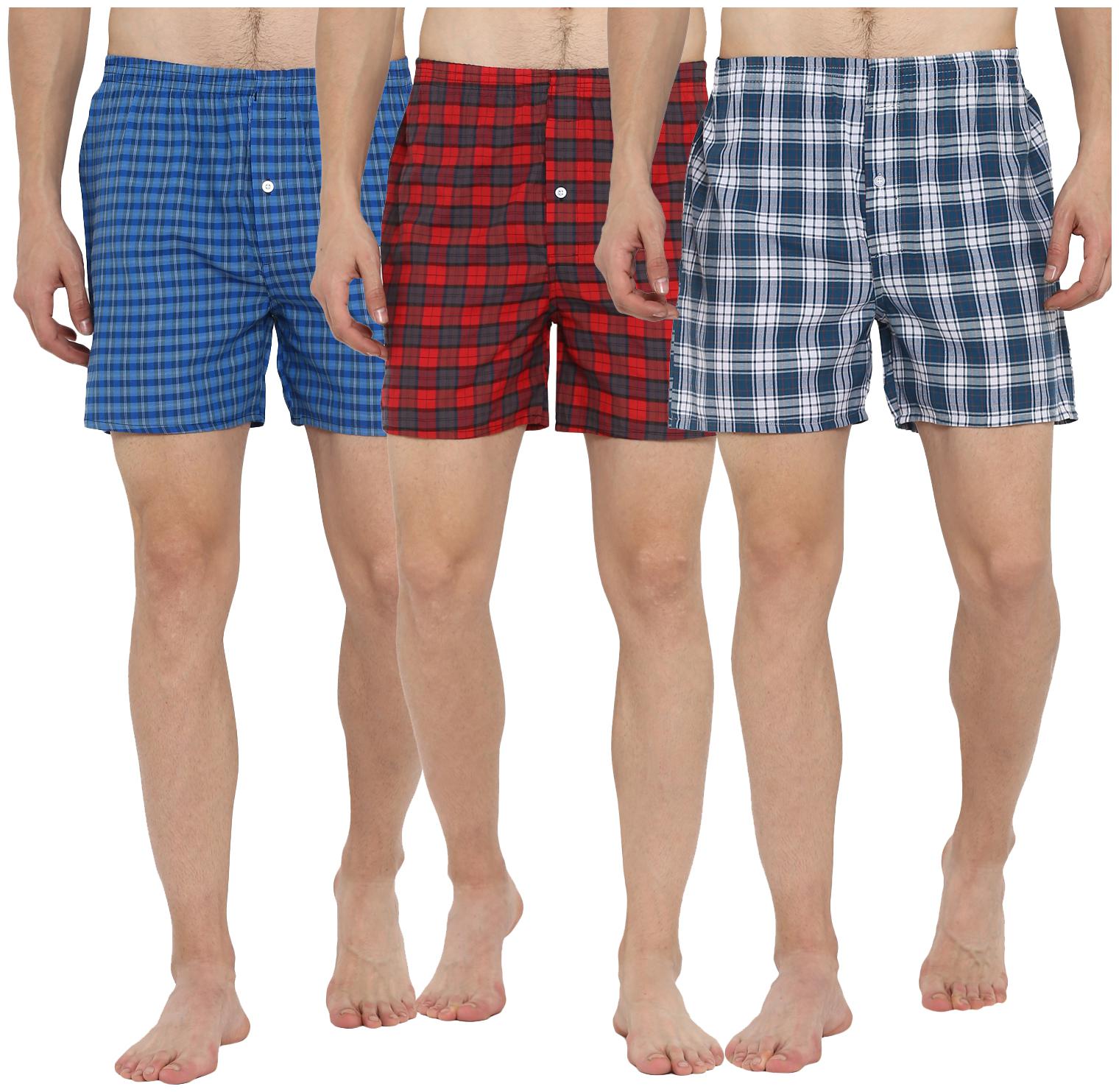 Buy Lucky Roger Mens Checkered Boxers Online at Low Prices in India ...