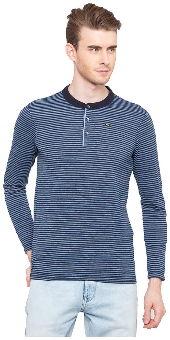 Buy Spykar Cotton Blue T Shirt Online at Low Prices in India ...