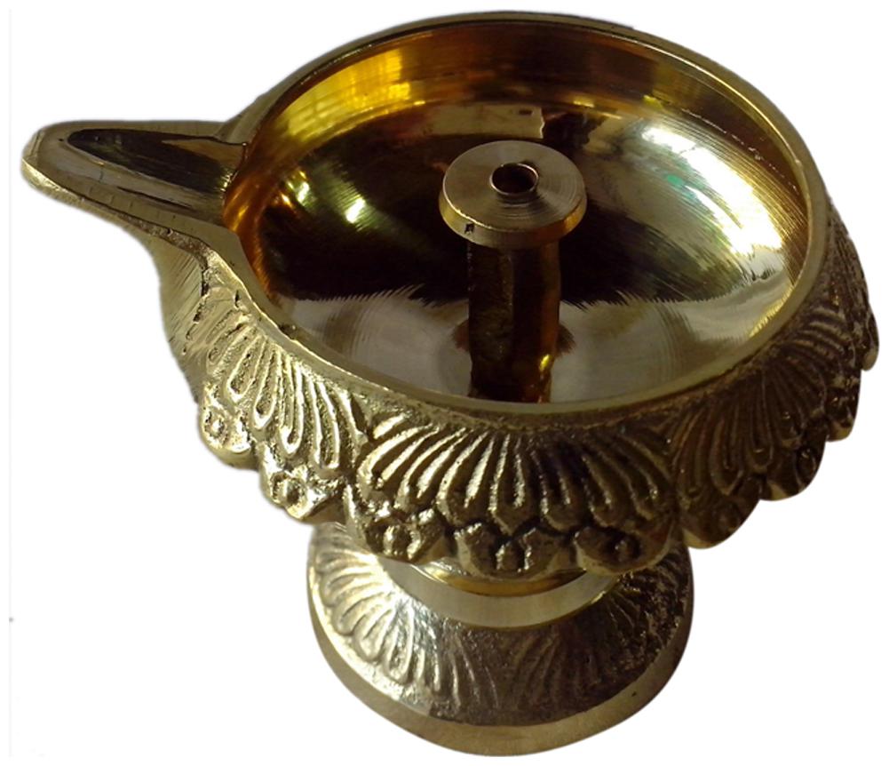 Buy Brass Metal Kuber With Stand Oil Lamp Diya By Bharat Haat BH00305 buy-brass-metal-kuber-with-stand-oil-lamp-diya-by-bharat-haat-bh00305