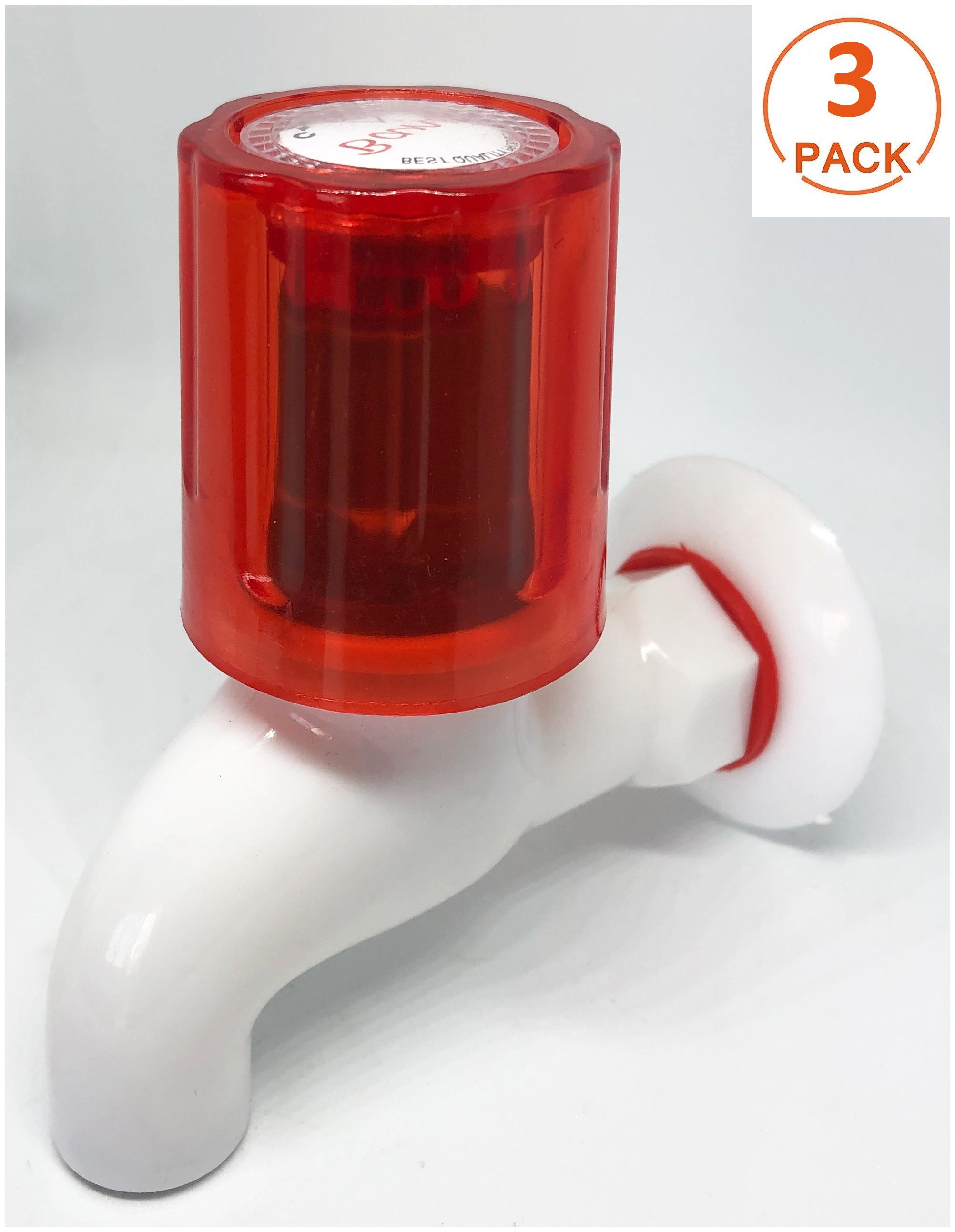 Buy Impoda PVC Plastic Taps Heavy Turbo Red Crystal BIB Cock 1/2 inch ...