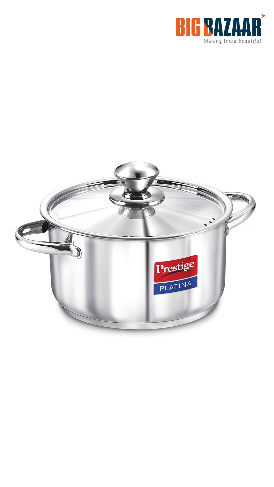 Buy Prestige Platina Induction Base Stainless Steel Casserole 240mm ...