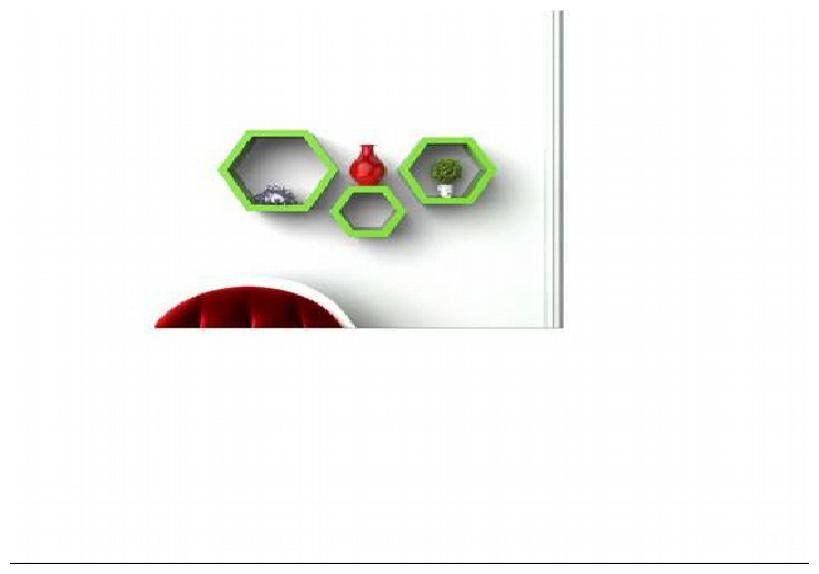 Buy VAS Collection Home Set Of 3 Hexagon shape Designer Storage Shelves ...