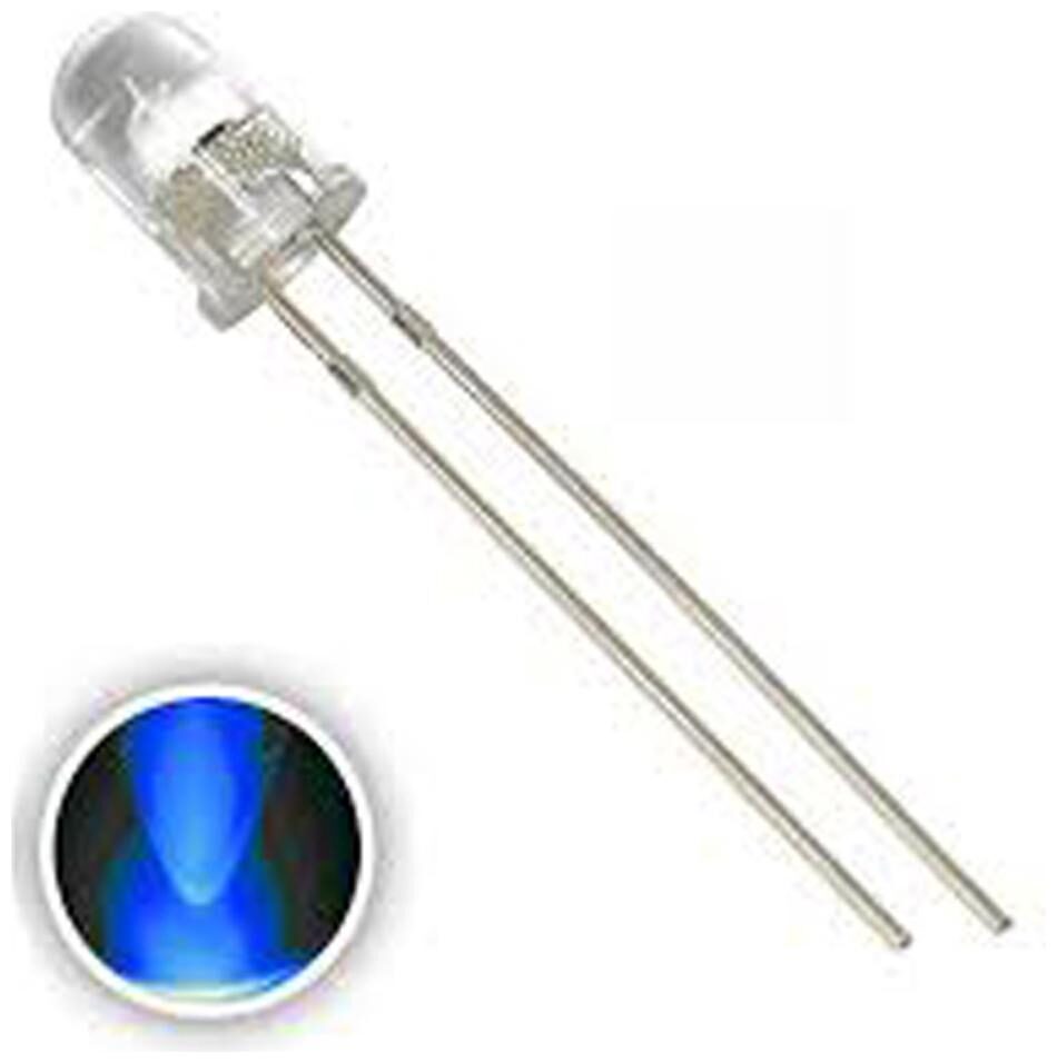 Buy Blue LED (5mm Clear Light Emitting Diode) -100pcs Online at Low ...