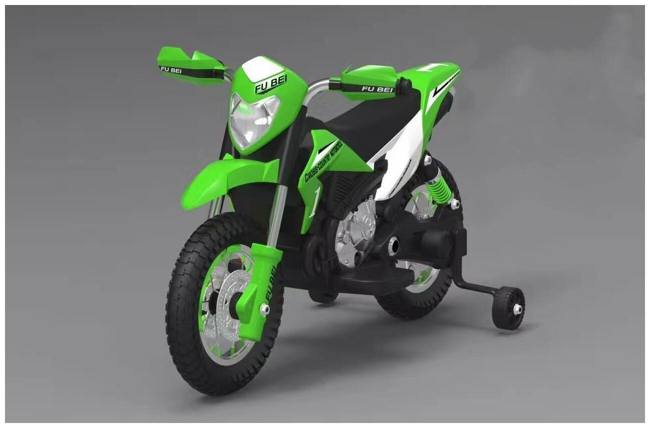 Buy FUN RUN BABY, Baby Battery Operated Duke Bike Green Color With Air ...