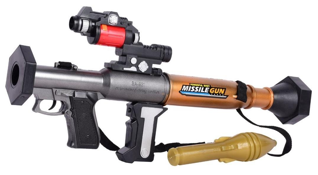 Buy Planet Of Toys Projector Rocket Launcher Gun With Music And ...