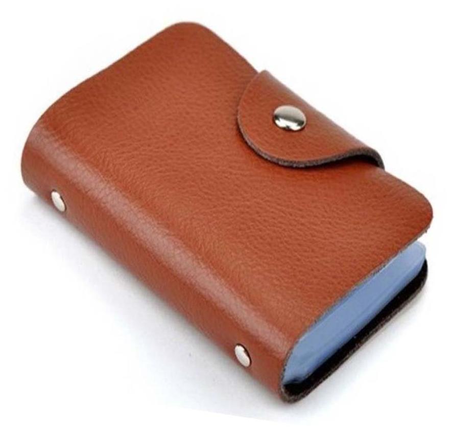 Buy Mobidezire Leather ATM card holder with 12 plastic inner pocket ...